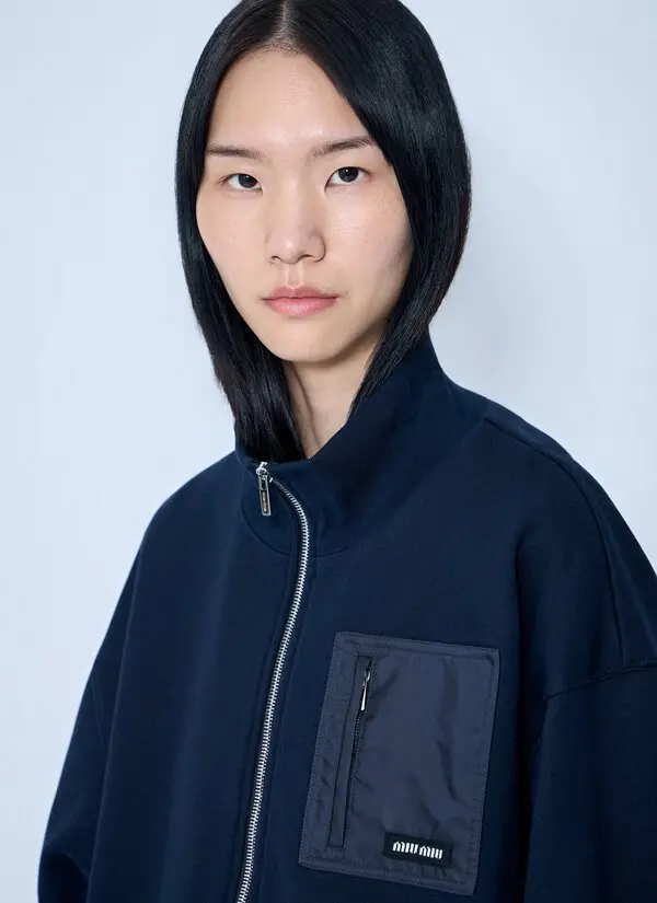 Miu Miu Zip Fleece Sweatshirt