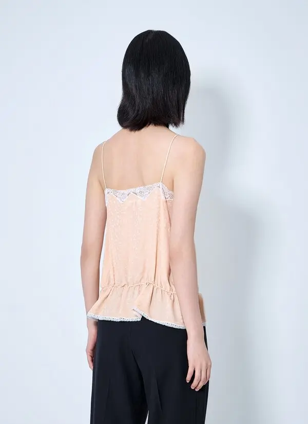 Chloé Silk Lace Trim Camisole