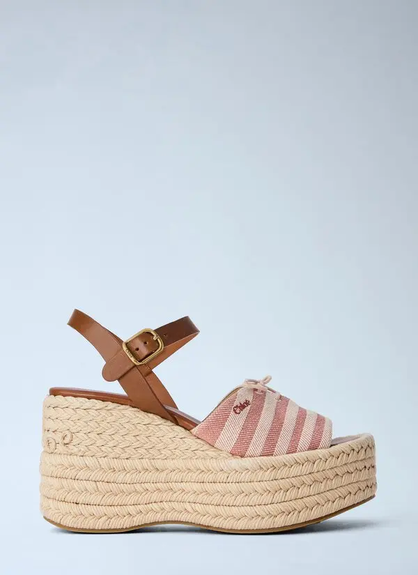 Chloé Isla Wedge Espadrilles - Pink