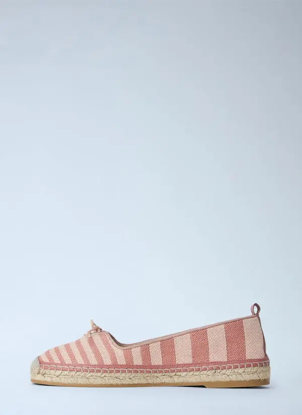 Chloé Isla Striped Canvas Espadrilles - Pink
