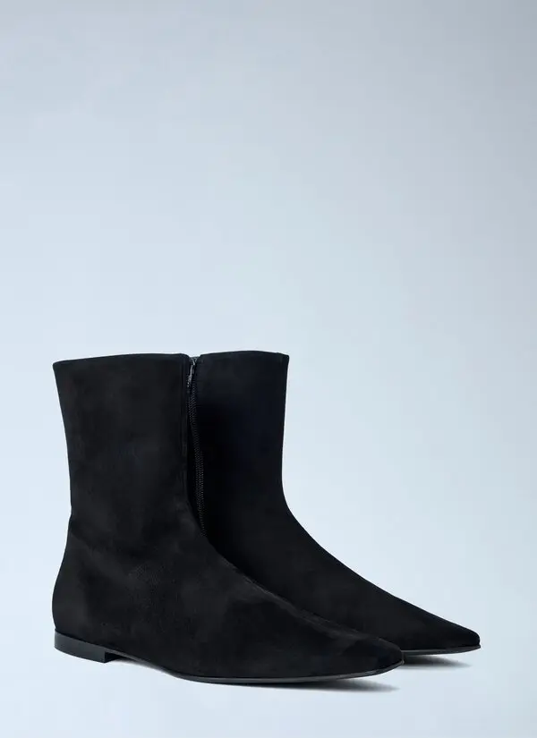 TOTEME Zipped Suede Chelsea Boots