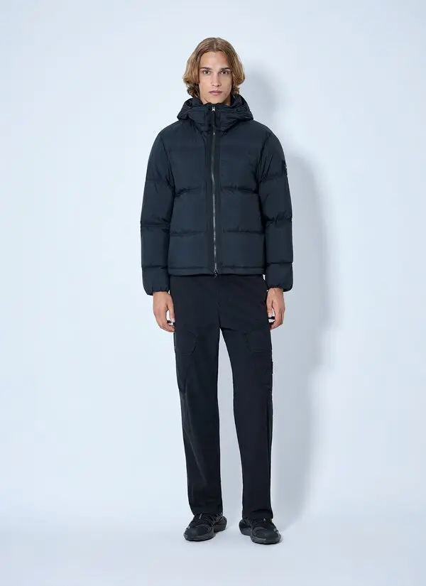 Stone Island Padded Hooded Jacket - Black