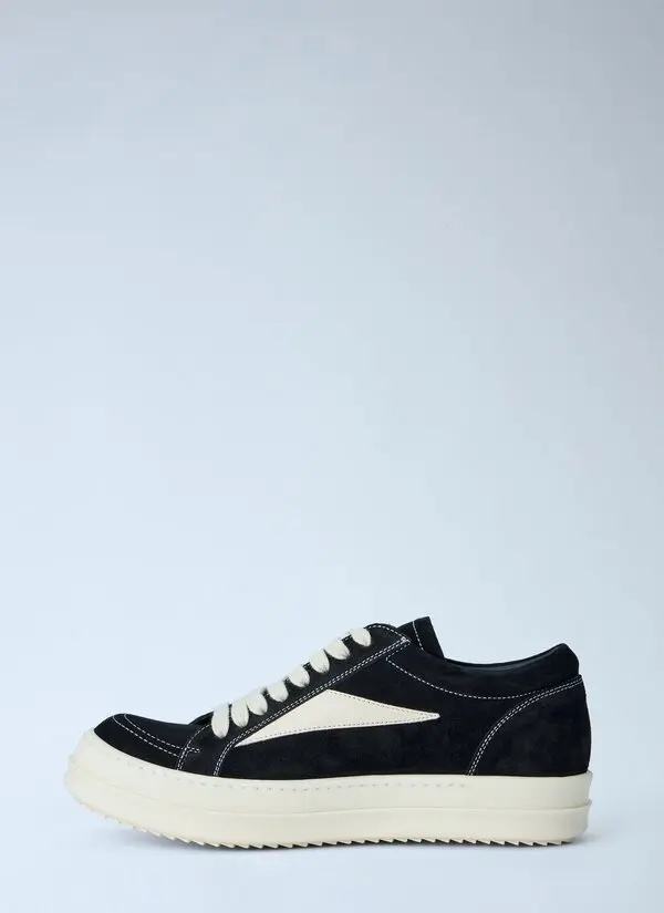 Rick Owens Suede Low-top Sneakers - Black