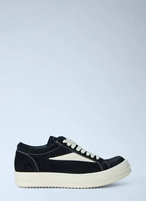Rick Owens Suede Low-top Sneakers - Black