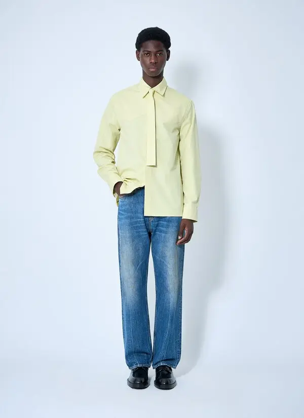 JIL SANDER Classic Shirt With Tie - Yellow