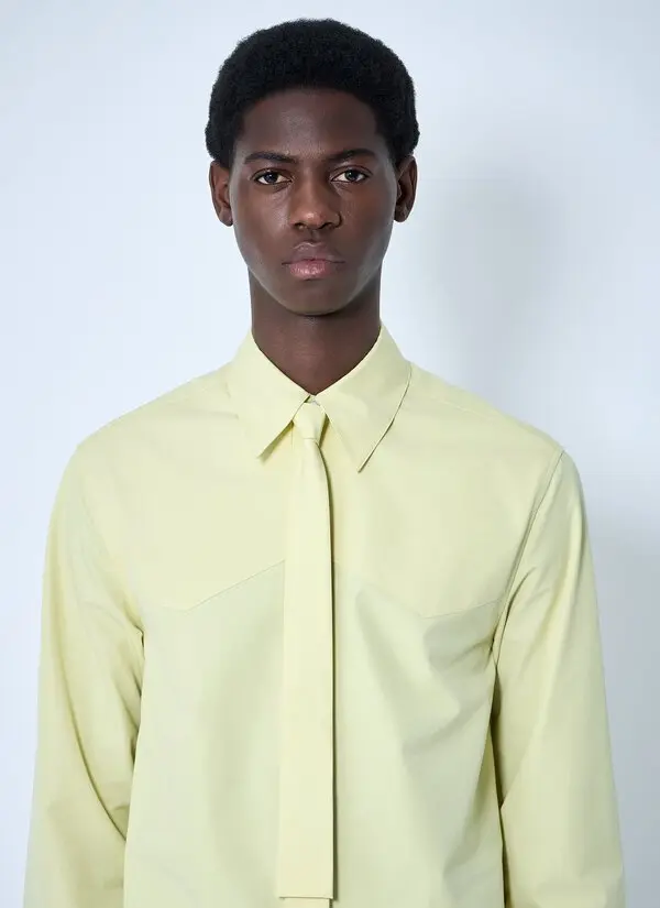 JIL SANDER Classic Shirt With Tie - Yellow