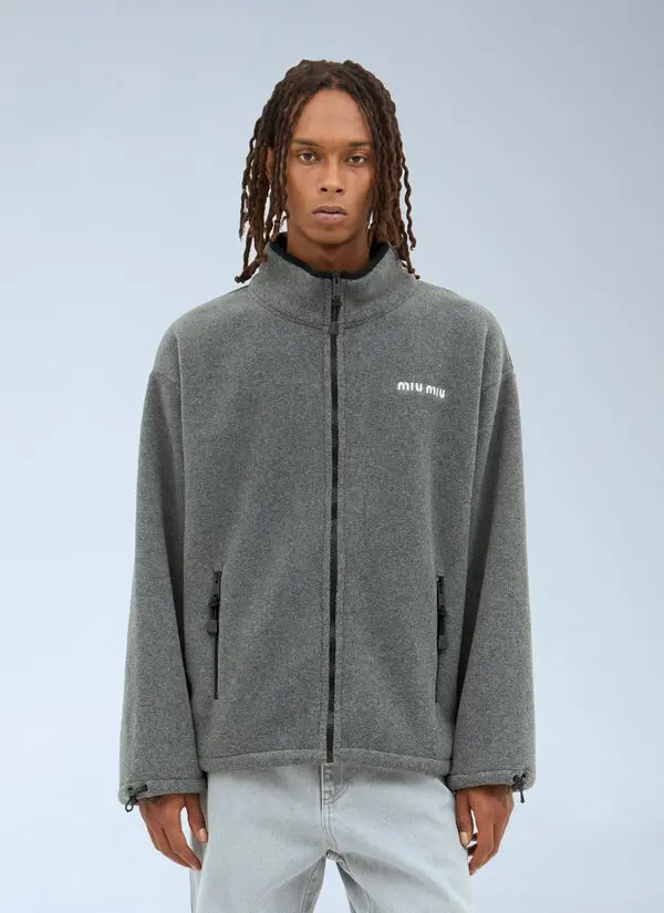 Miu Miu Fleece Sweatshirt - Gray