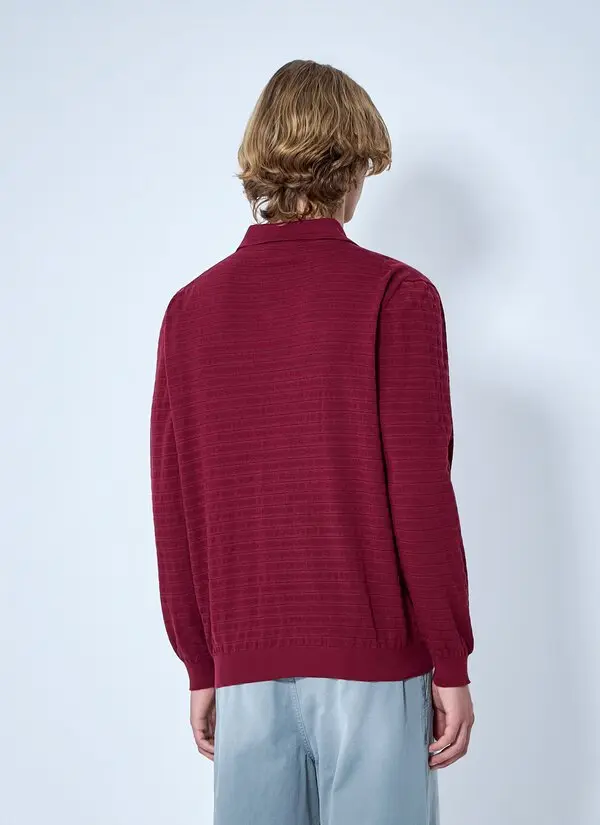 Miu Miu Striped V-neck Polo Shirt