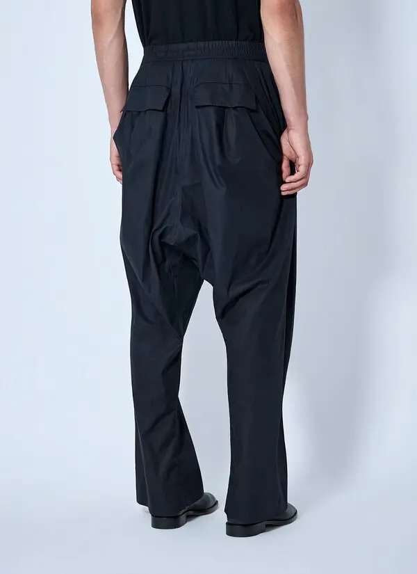 VIVIENNE WESTWOOD Wide-leg Cotton Drawstring Trousers - Black
