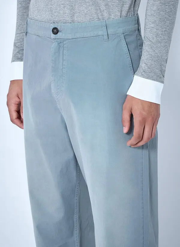 Miu Miu Steel Garment-dyed Twill Tailored Trousers - Gray