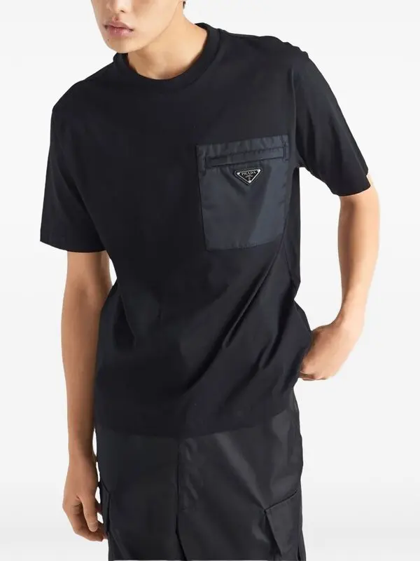 Prada Re-nylon And Cotton T-shirt