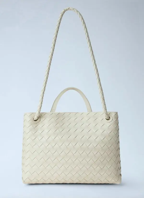 Bottega Veneta Medium Andiamo Handbag - Cream
