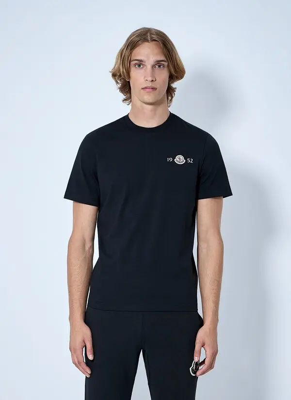 Moncler Crewneck Logo T-shirt - Black