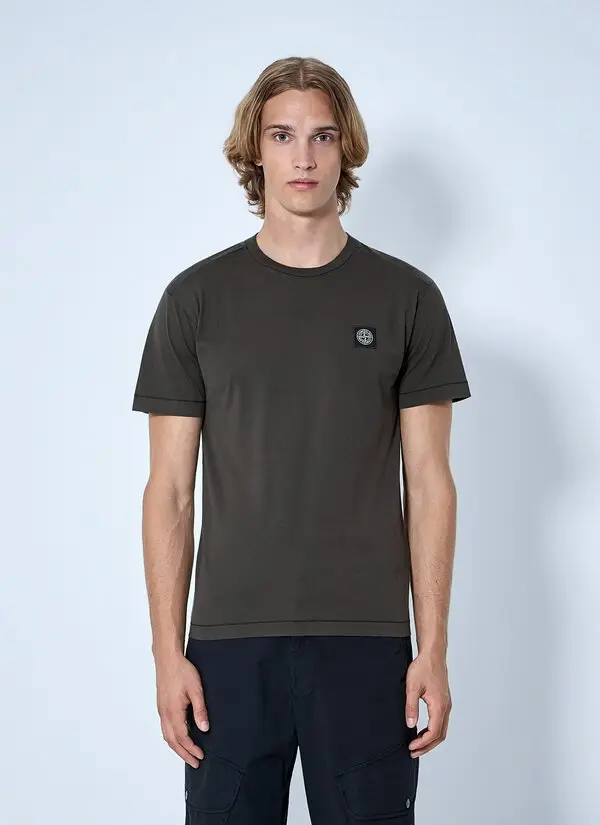 Stone Island Logo Motif Cotton T-shirt