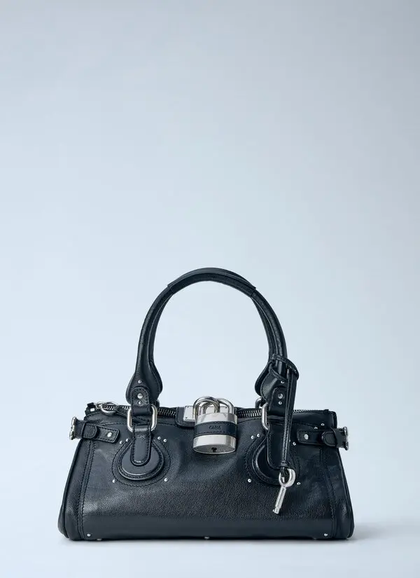 Chloé Paddington Full-grain Leather Shoulder Bag - Black