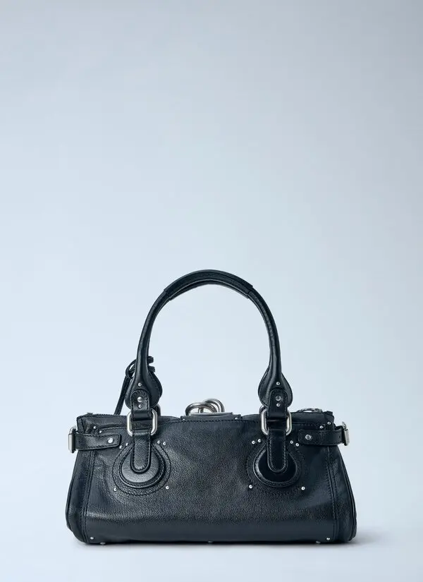 Chloé Paddington Full-grain Leather Shoulder Bag - Black