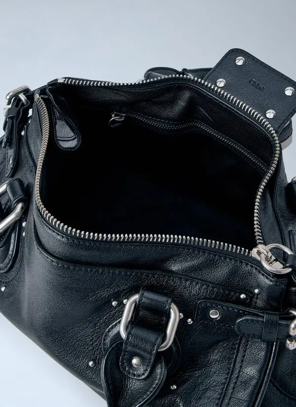 Chloé Paddington Full-grain Leather Shoulder Bag - Black