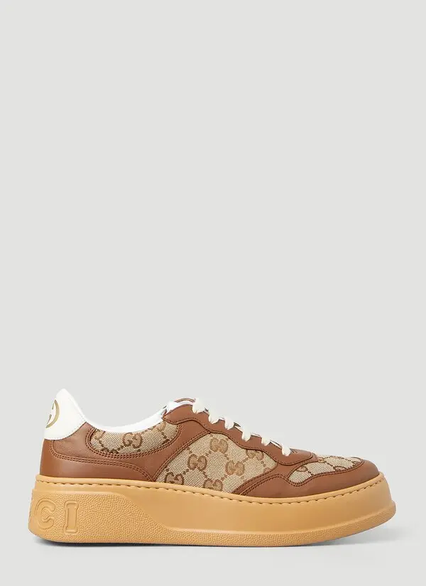 Gucci Gg Supreme Sneakers - Brown