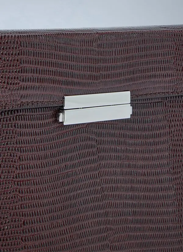 TOTEME Lizard-embossed Leather Shoulder Bag - Brown