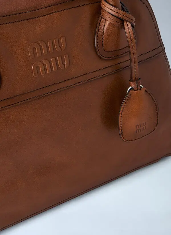 Miu Miu Embossed Leather Top Handle Bag