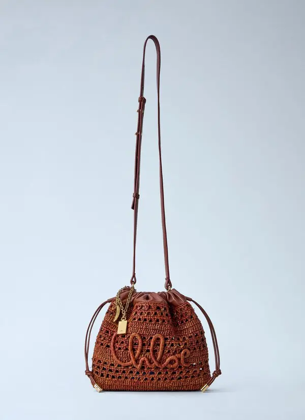 Chloé Mini Banana Drawstring Shoulder Bag - Brown