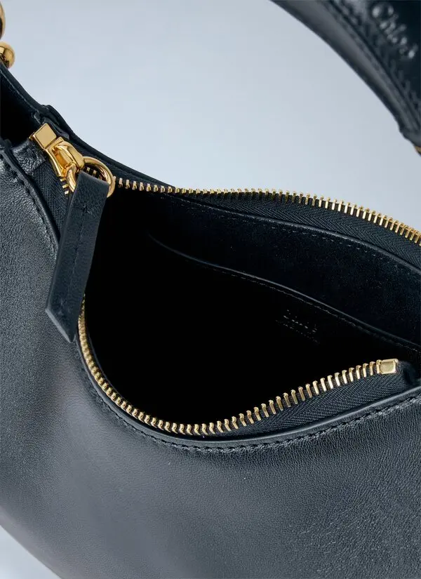 Chloé Small Banana Nappa Zipped Shoulder Bag - Black