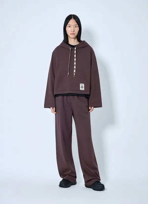 Moncler Wide-leg Lounge Trousers With Elasticated Waist