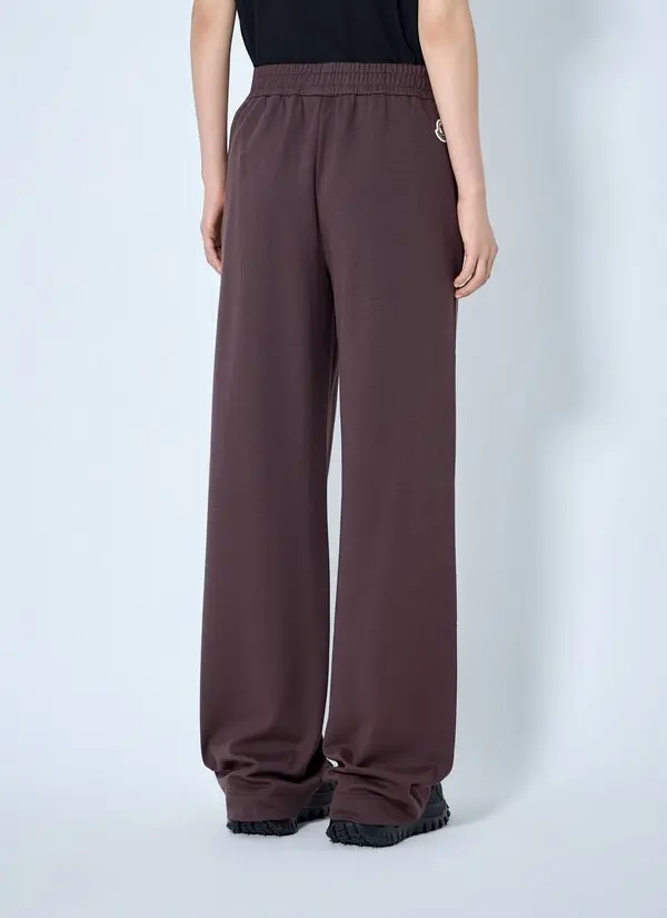 Moncler Wide-leg Lounge Trousers With Elasticated Waist
