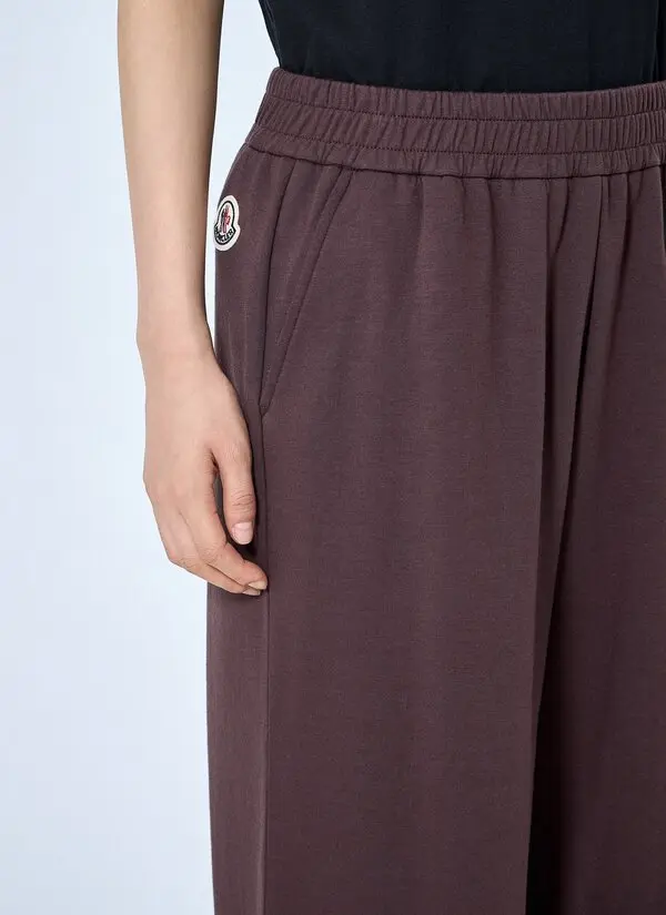 Moncler Wide-leg Lounge Trousers With Elasticated Waist