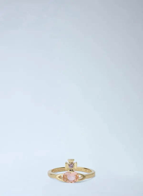 VIVIENNE WESTWOOD Allie Ring With Crystal Embellishment - Gold