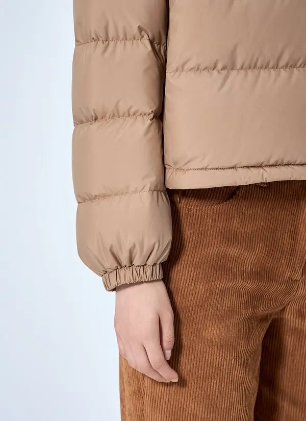 Moncler Aurore Puffer Jacket With Shearling And Suede