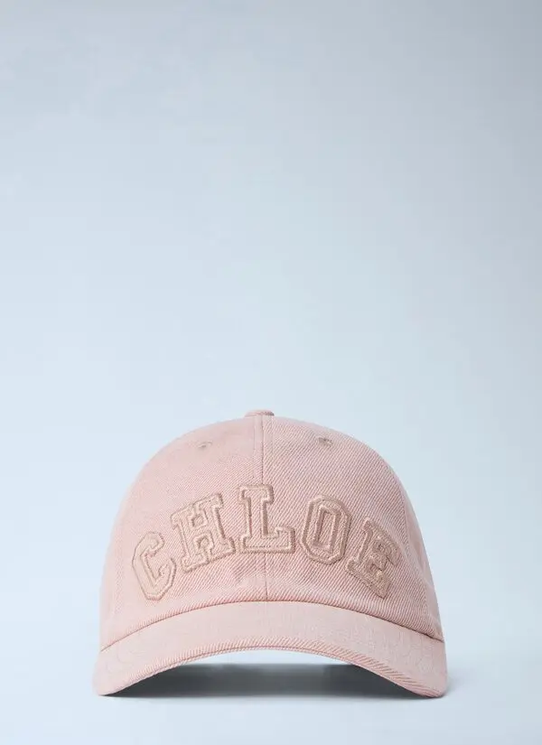 Chloé Signature Denim Cap - Pink