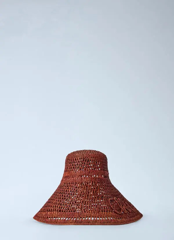 Chloé Raffia Capeline Hat - Brown