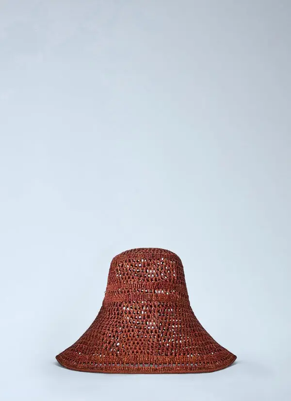 Chloé Raffia Capeline Hat - Brown