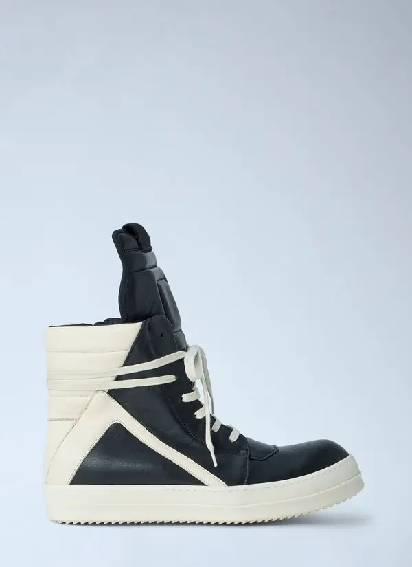 Rick Owens Geobasket Leather High-top Sneakers
