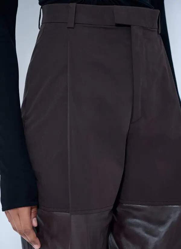 Bottega Veneta Contrast Panel Tailored Trousers - Brown