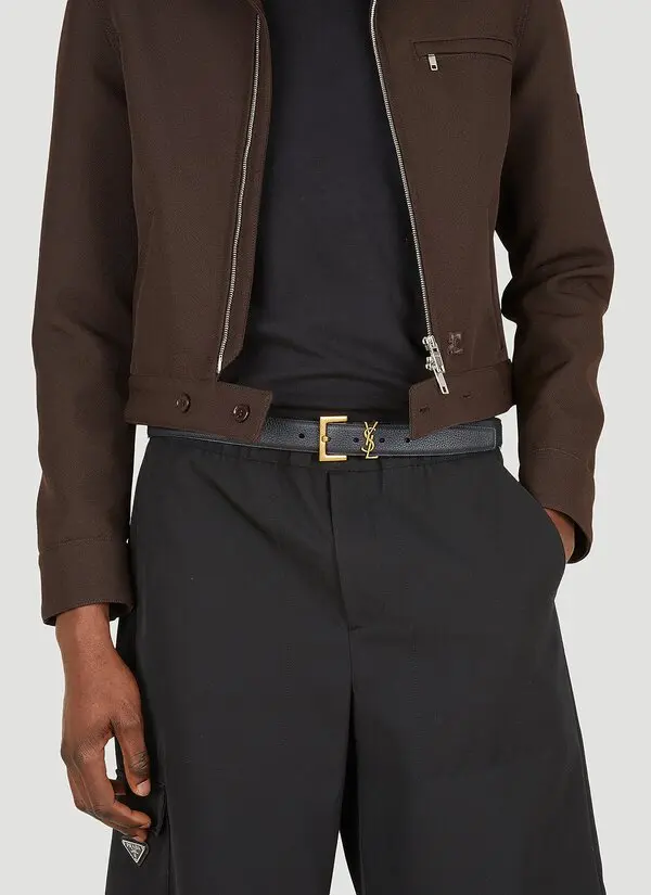 Saint Laurent Monogram Plaque Belt