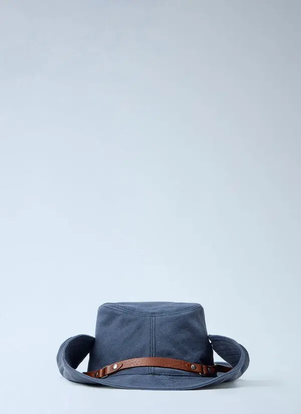 Miu Miu Embroidered Canvas Cowboy Hat