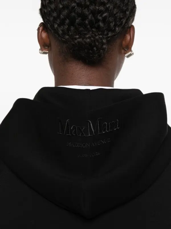 Max Mara Zip-up Hoodie With Ribbed Accents