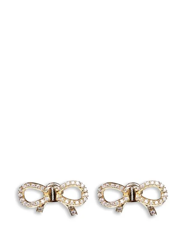 FERRAGAMO Embellished Bow Stud Earrings - Multicolor