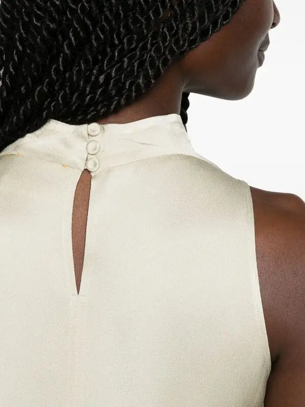 FORTE_FORTE Satin Turtle-neck Top