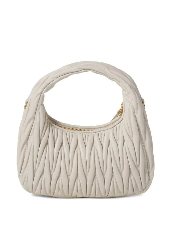 Miu Miu Wander Small Leather Hobo Bag