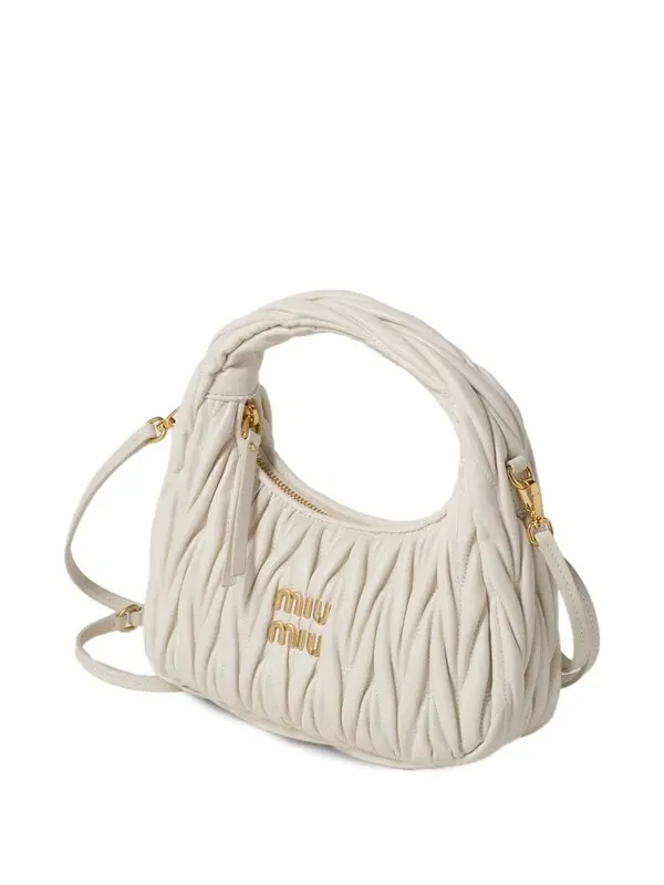 Miu Miu Wander Small Leather Hobo Bag