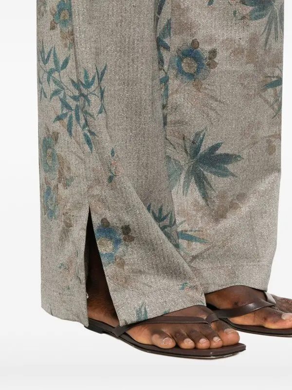 FORTE_FORTE Printed Fluid Trousers - Multicolor