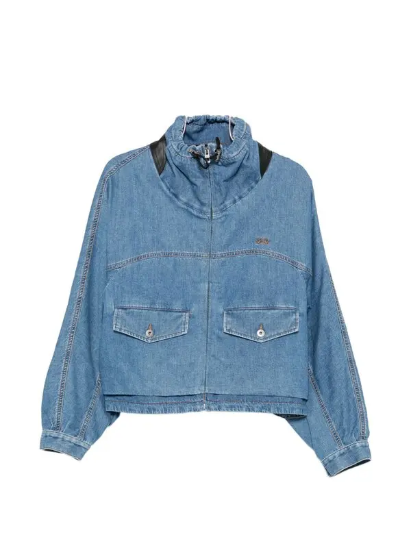 Loewe Denim Jacket With Anagram Embroidery - Multicolor