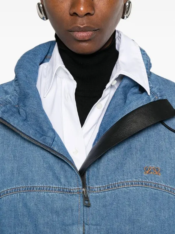 Loewe Denim Jacket With Anagram Embroidery - Multicolor