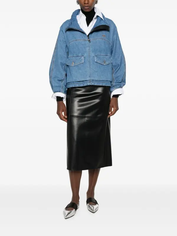 Loewe Denim Jacket With Anagram Embroidery - Multicolor