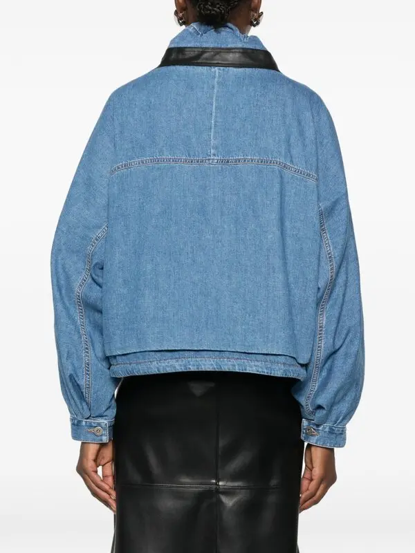Loewe Denim Jacket With Anagram Embroidery - Multicolor
