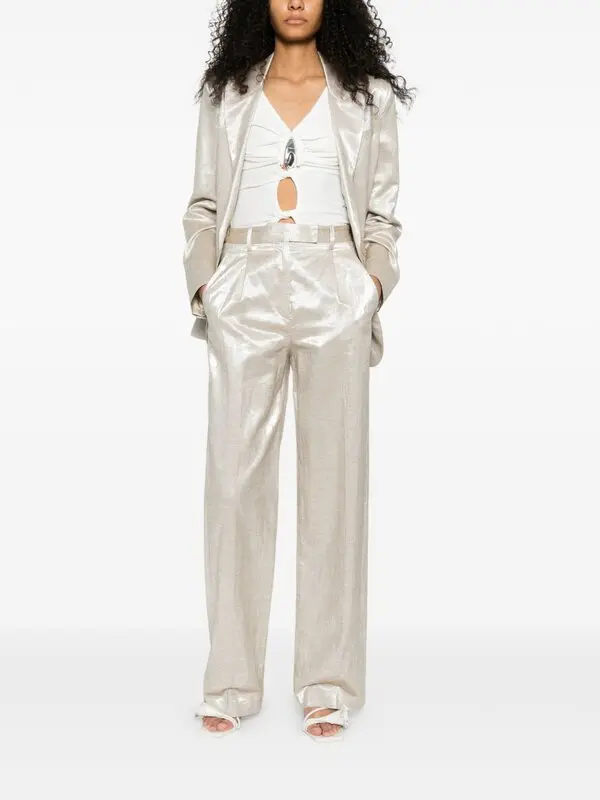 FORTE_FORTE Linen Double-breasted Jacket - Multicolor
