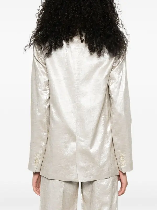 FORTE_FORTE Linen Double-breasted Jacket - Multicolor